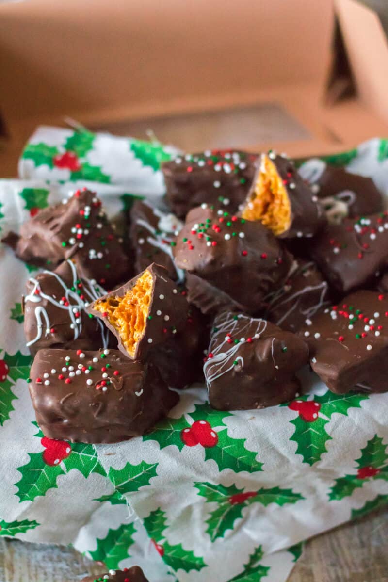 Chocolate-Covered Honeycomb Candy - Moore or Less Cooking