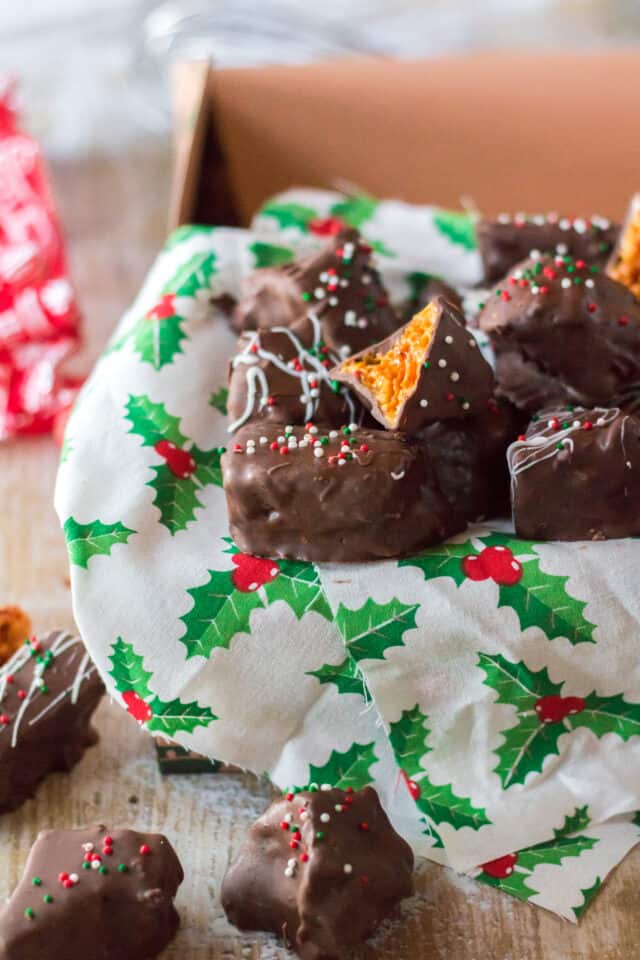 Chocolate-Covered Honeycomb Candy - Moore or Less Cooking