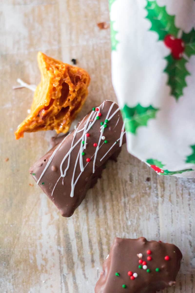 Chocolate-Covered Honeycomb Candy - Moore or Less Cooking