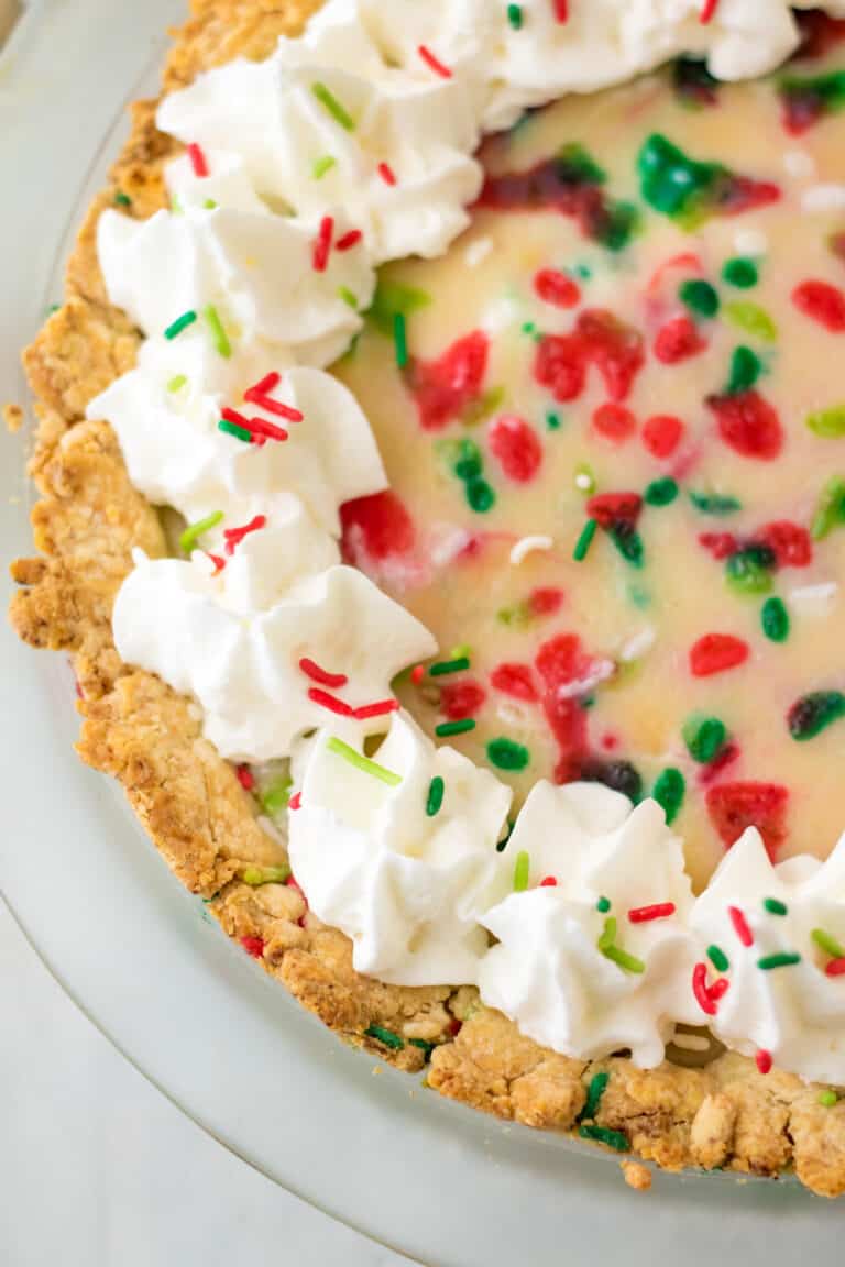 Christmas Sugar Cream Pie - Moore or Less Cooking