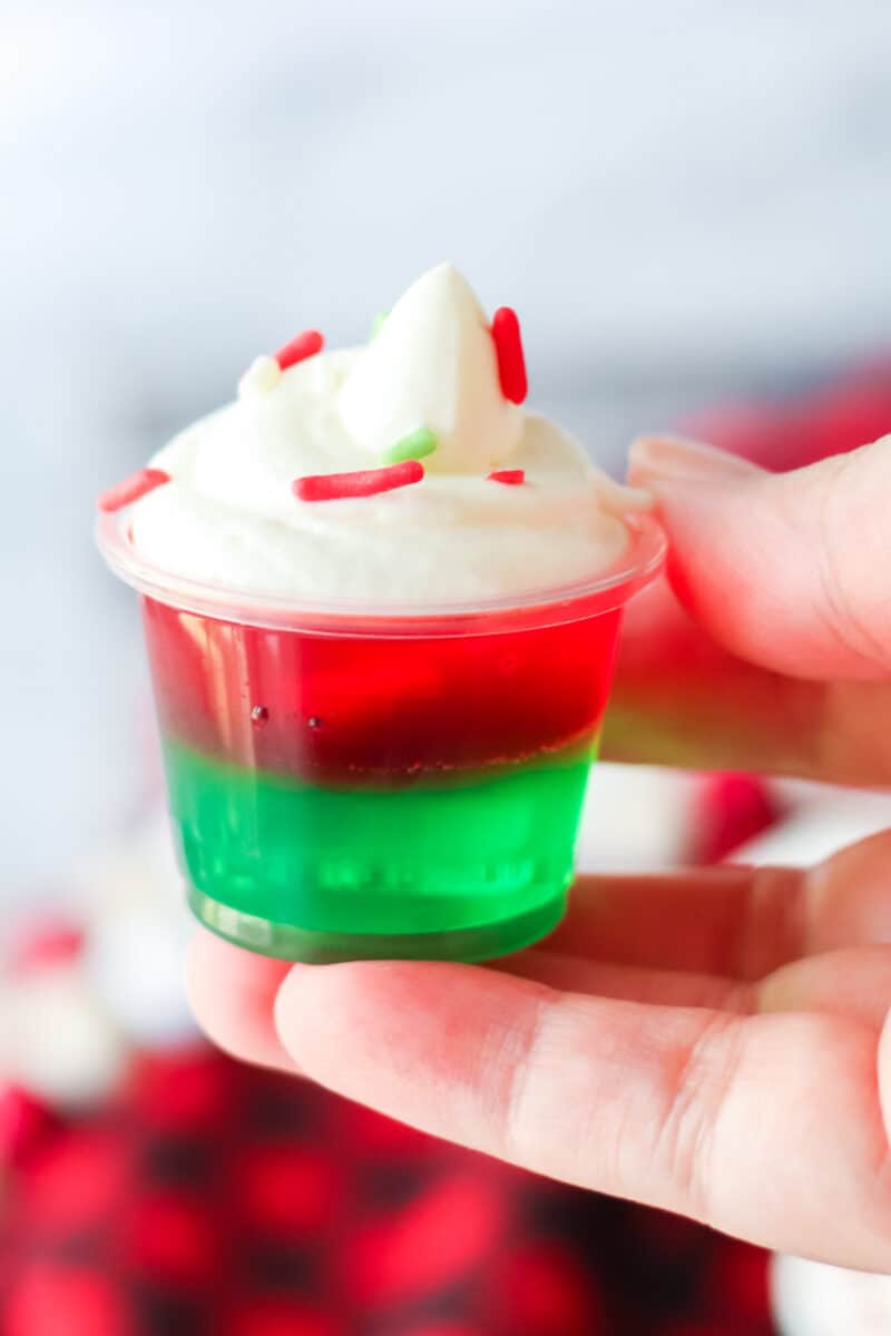 Christmas Jello Shots - Moore or Less Cooking