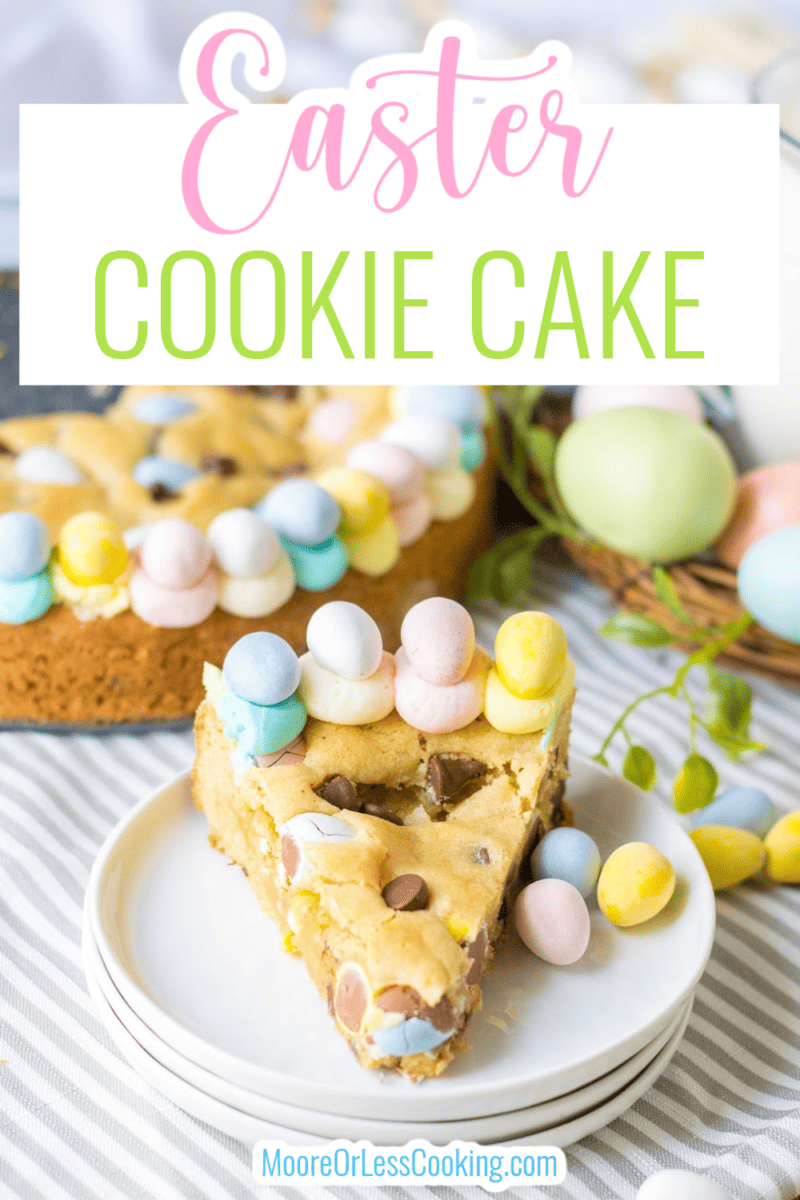 Easter Cookie Cake - Moore or Less Cooking