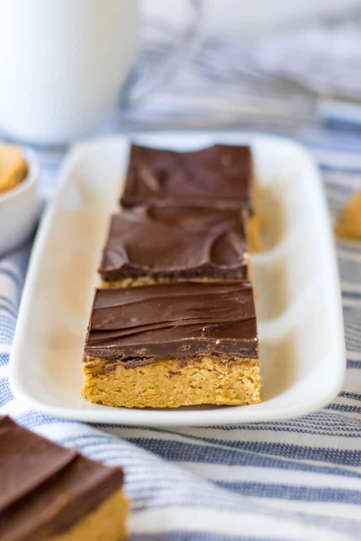No-Bake Lunch Lady Peanut Butter Bars - Moore or Less Cooking
