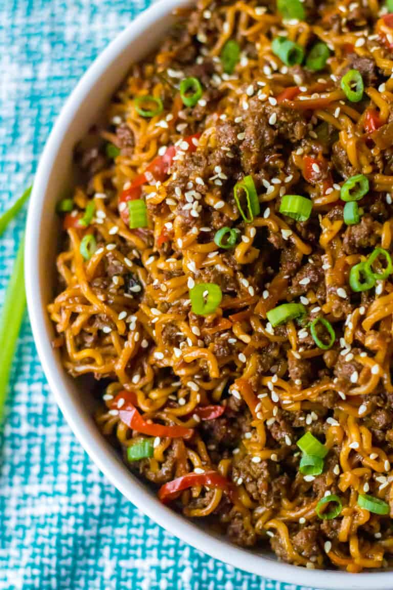 Slow Cooker Beef Ramen - Moore or Less Cooking