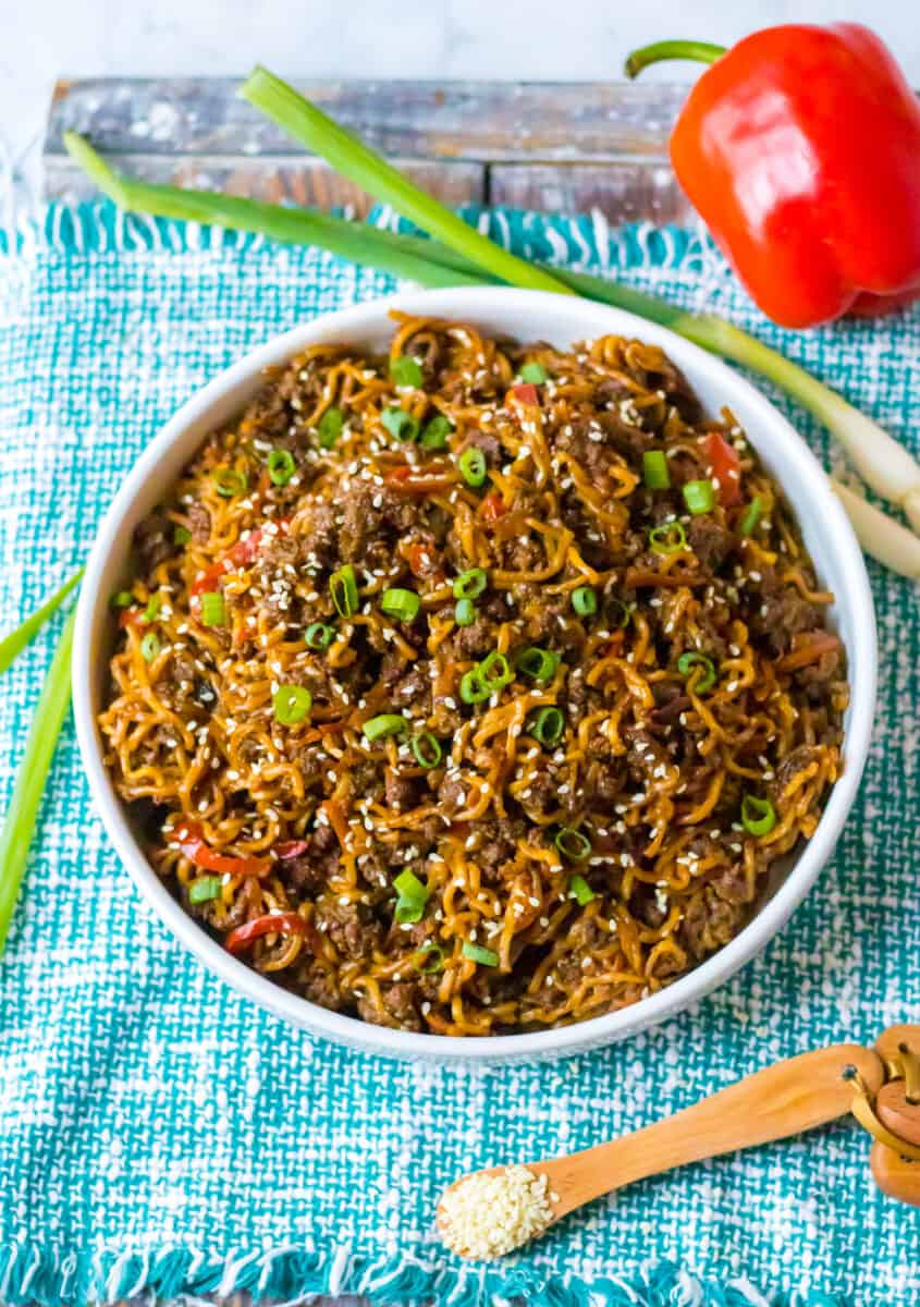 Slow Cooker Beef Ramen - Moore or Less Cooking