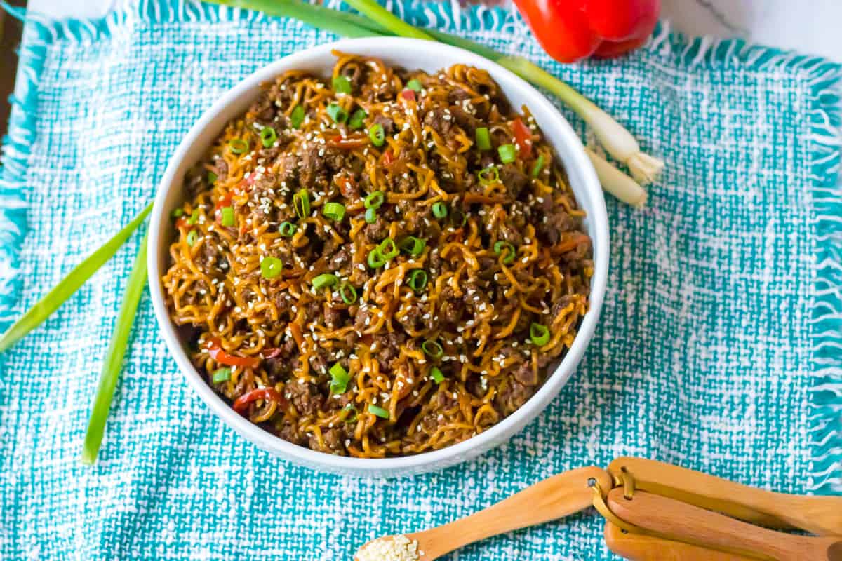 Slow Cooker Beef Ramen - Moore or Less Cooking