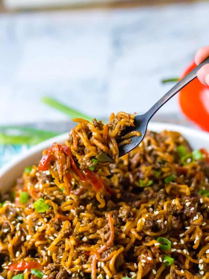 Slow Cooker Beef Ramen - Moore or Less Cooking