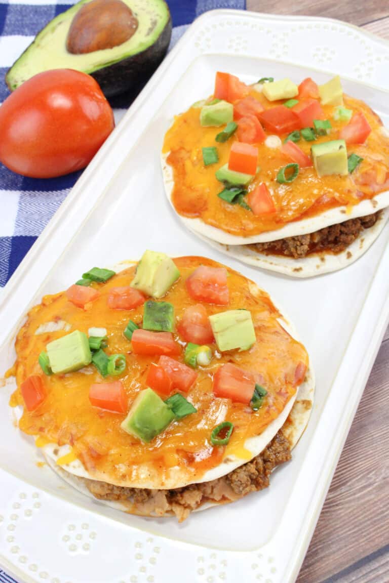 Mexican Pizza Stacks - Moore or Less Cooking