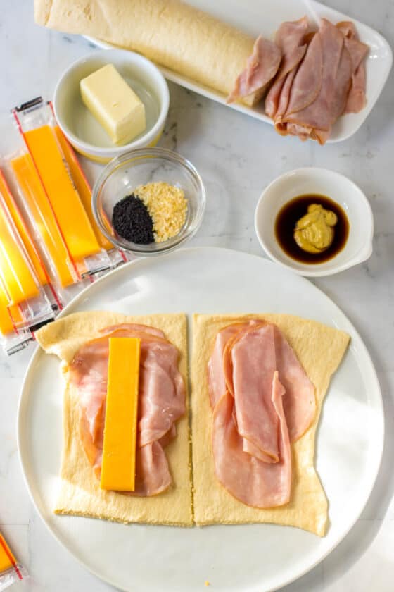 Ham and Cheddar Sticks - Moore or Less Cooking
