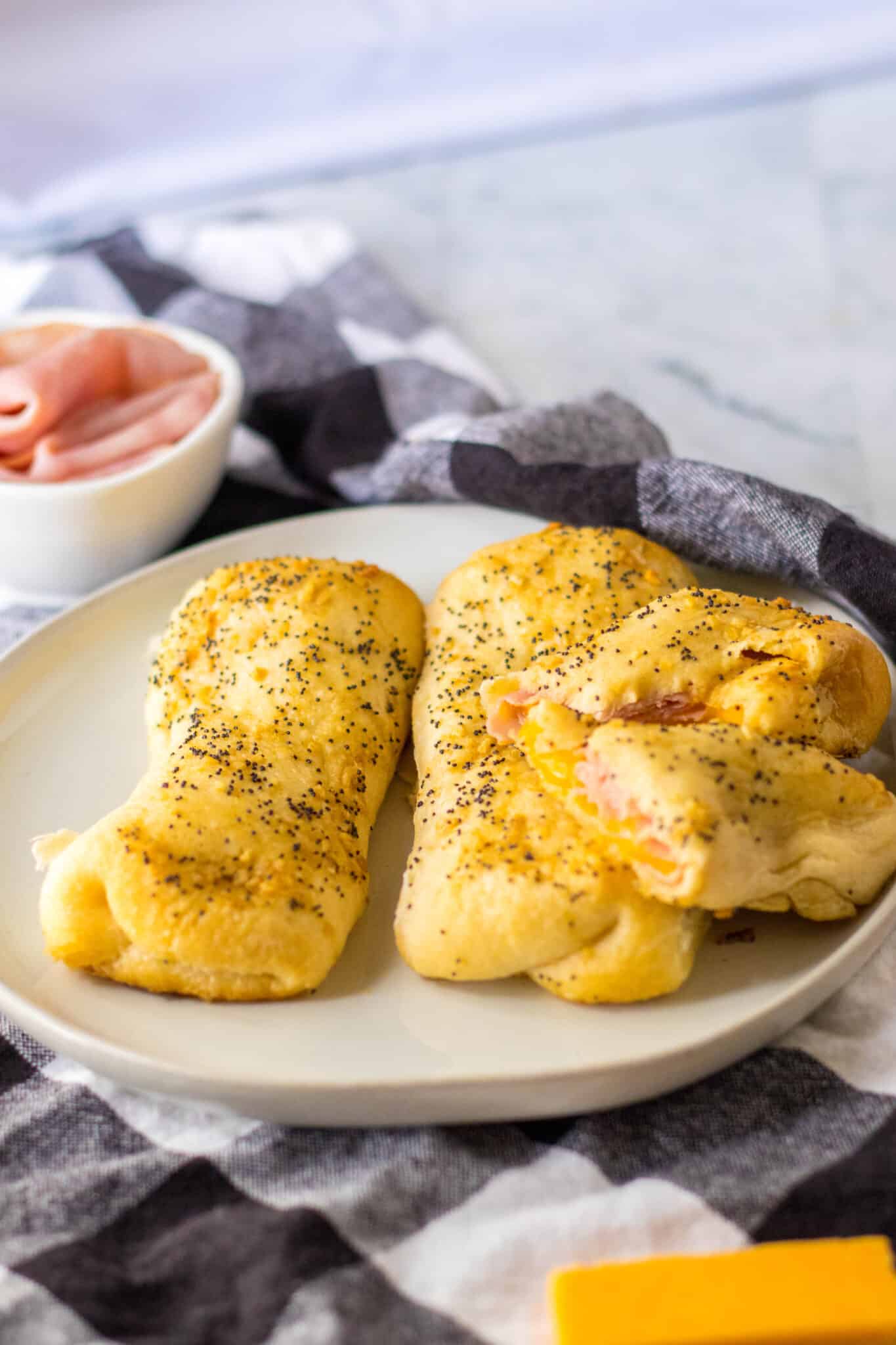 Ham and Cheddar Sticks - Moore or Less Cooking