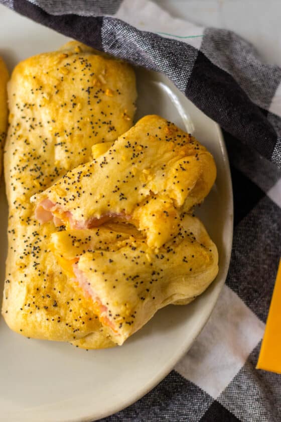 Ham and Cheddar Sticks - Moore or Less Cooking
