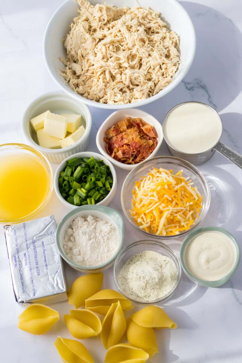 Crack Chicken Stuffed Shells - Moore or Less Cooking