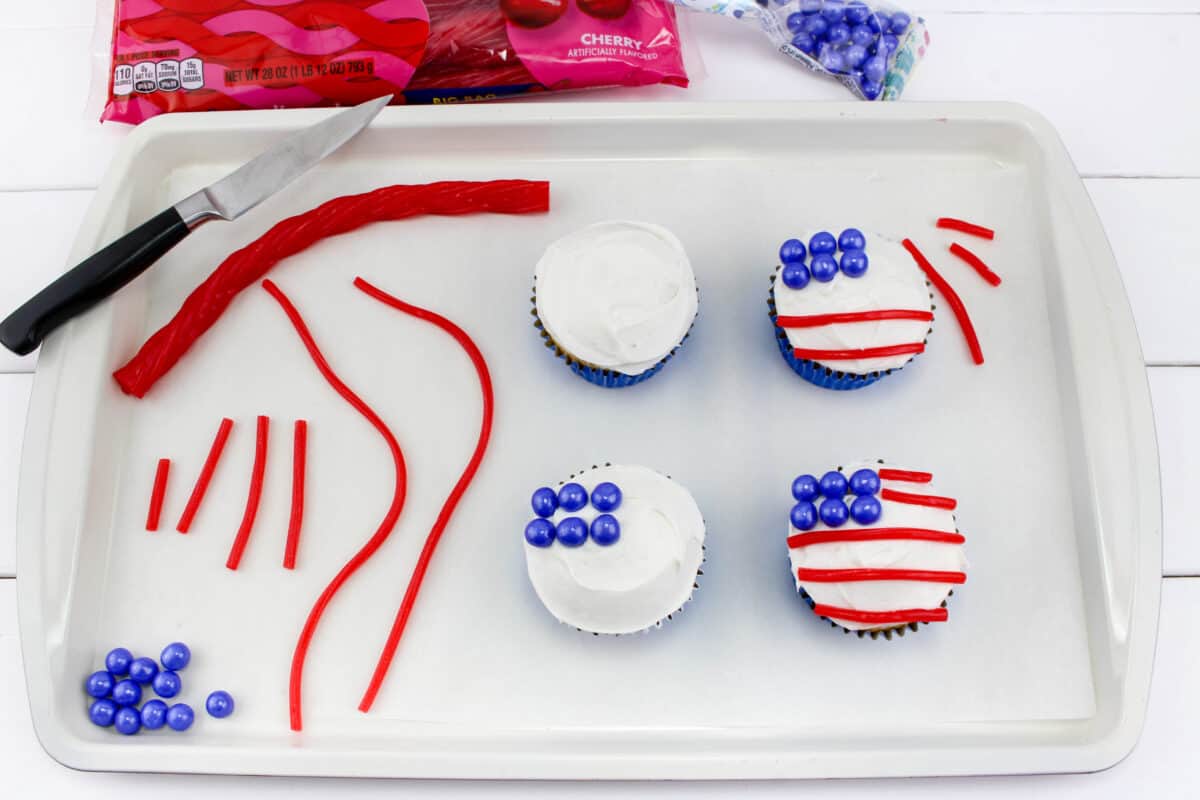 American Flag Cupcakes - Moore or Less Cooking