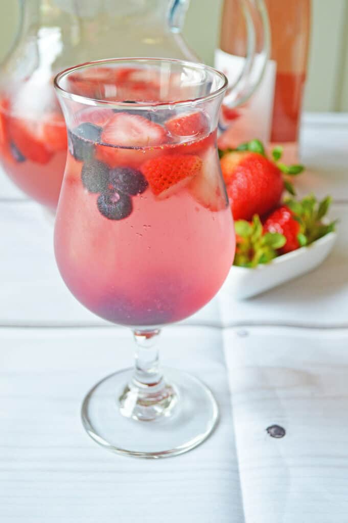 Pink Moscato Berry Punch - Moore or Less Cooking