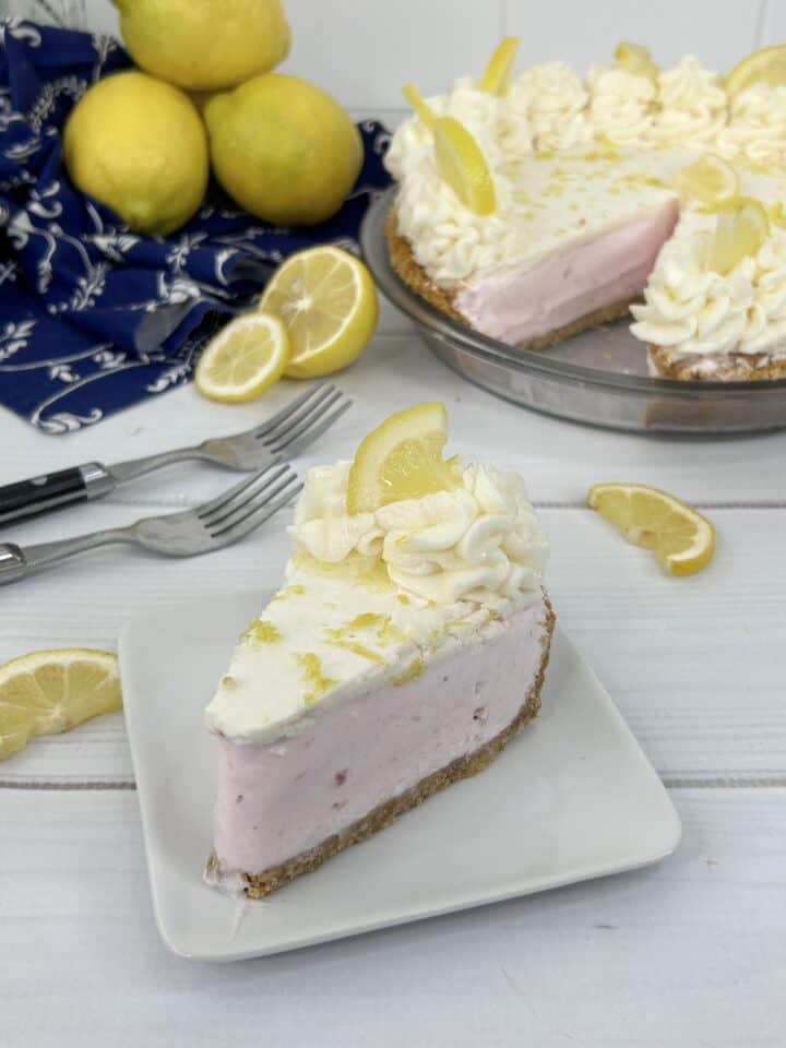 Pink Lemonade Ice Cream Pie - Moore or Less Cooking