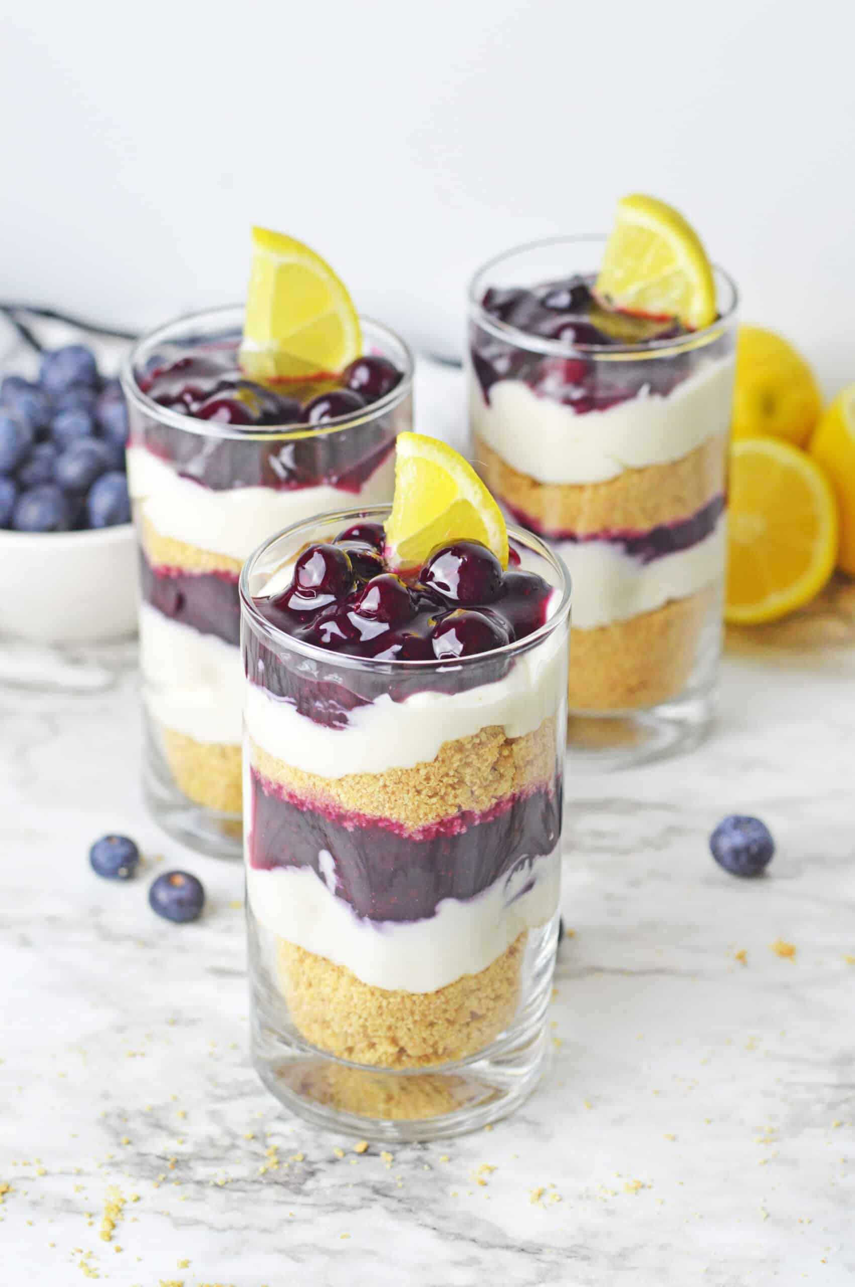 Lemon Blueberry Cheesecake Parfait - Moore or Less Cooking