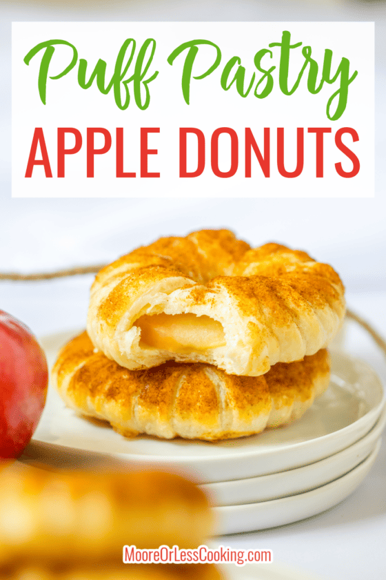 Puff Pastry Apple Donuts - Moore or Less Cooking