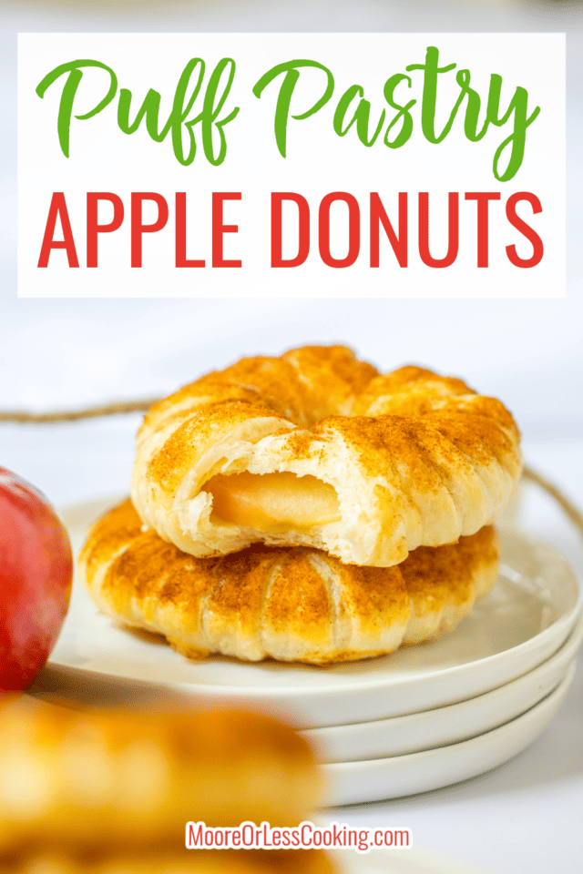 Puff Pastry Apple Donuts - Moore or Less Cooking