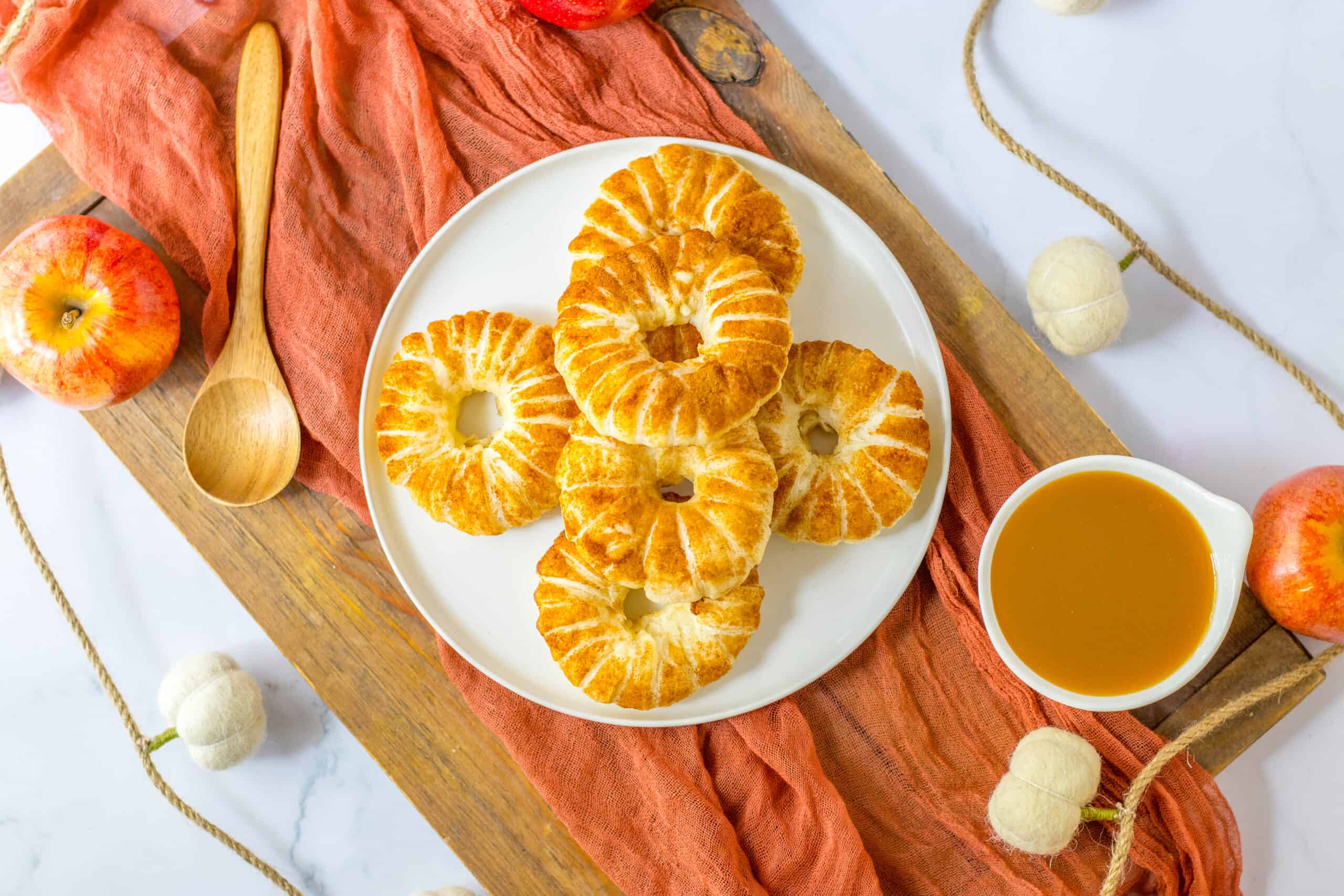 Puff Pastry Apple Donuts - Moore or Less Cooking