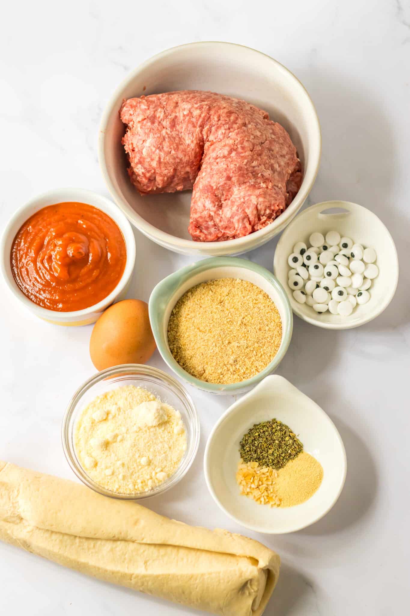 Mummy Meatballs - Moore or Less Cooking