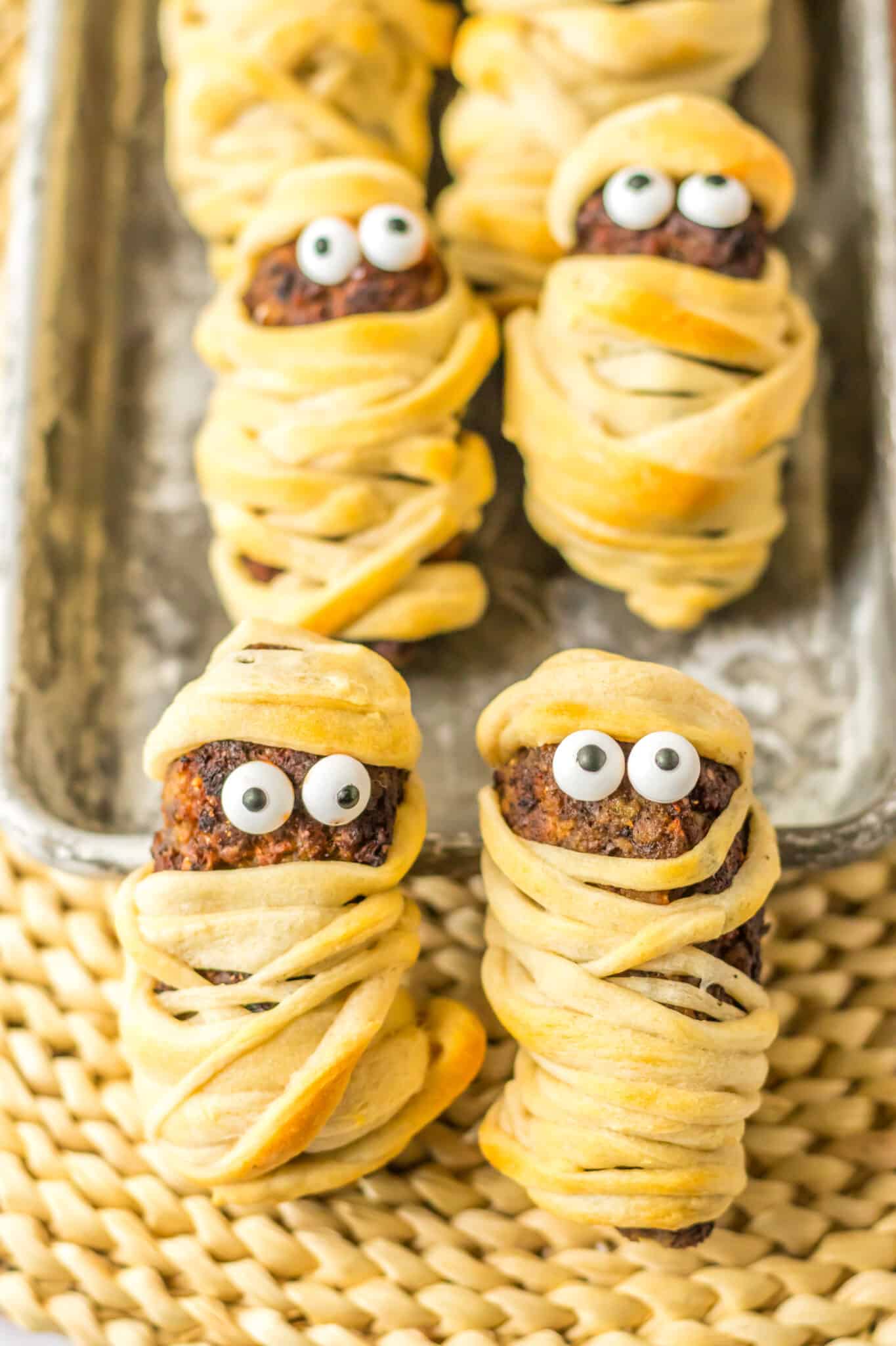 Mummy Meatballs - Moore or Less Cooking