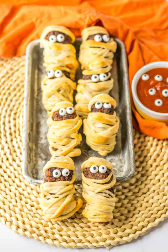 Mummy Meatballs - Moore or Less Cooking