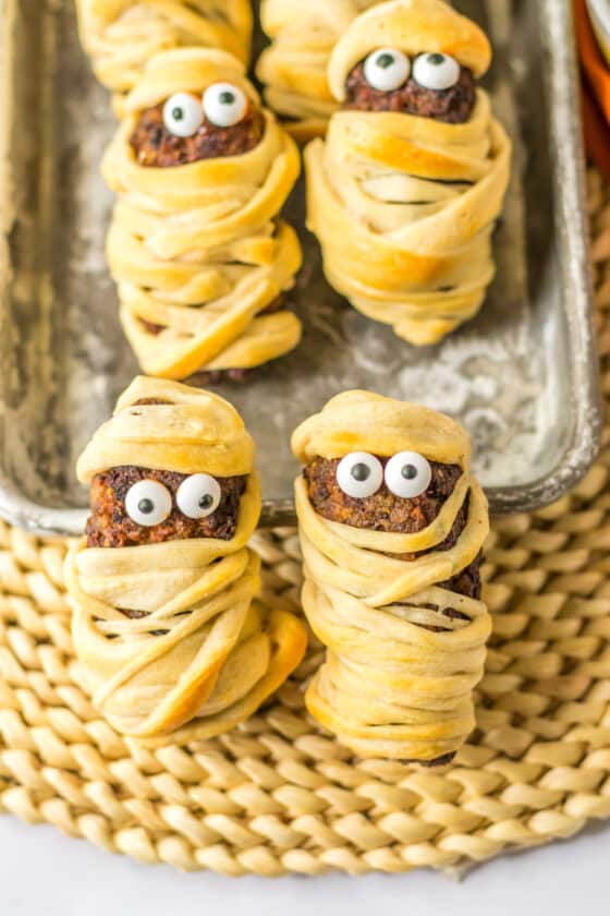 Mummy Meatballs - Moore or Less Cooking