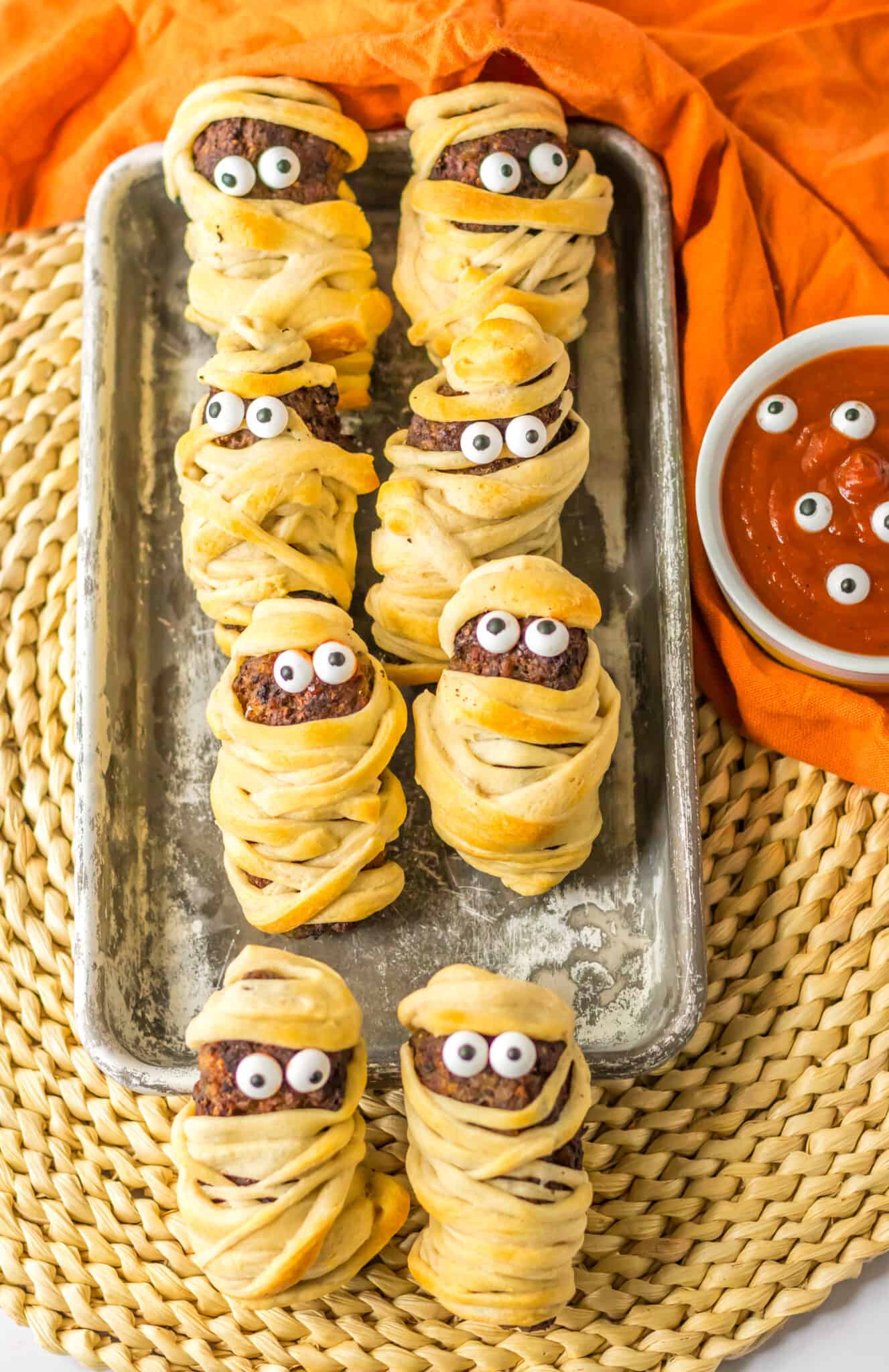 Mummy Meatballs - Moore or Less Cooking