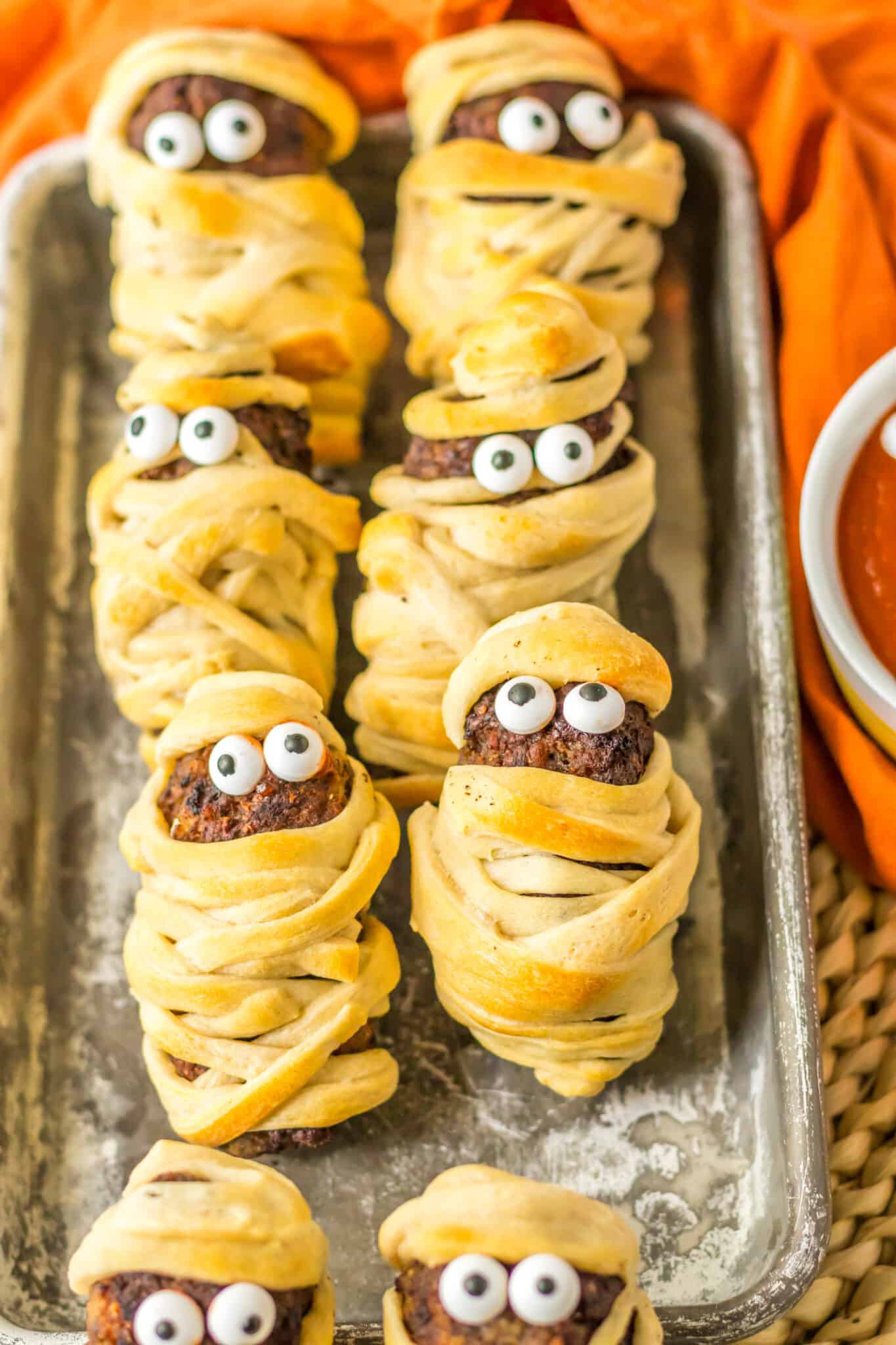 Mummy Meatballs - Moore or Less Cooking