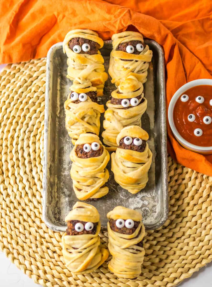 Mummy Meatballs - Moore or Less Cooking