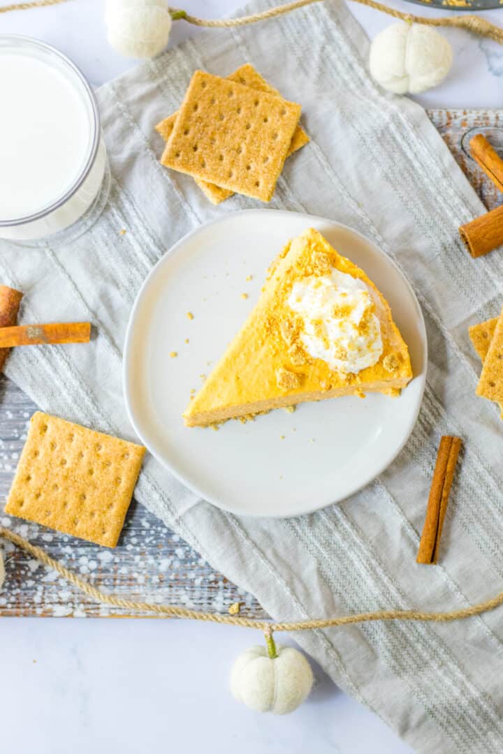 No Bake Pumpkin Cheesecake - Moore or Less Cooking
