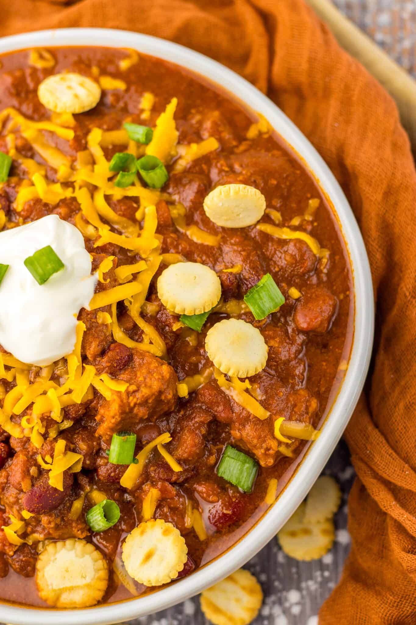 Slow Cooker Cube Steak Chili - Moore or Less Cooking