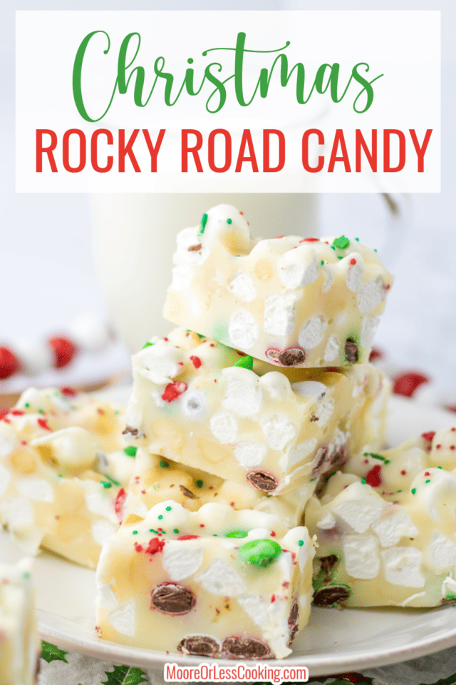 Christmas Rocky Road Candy - Moore or Less Cooking