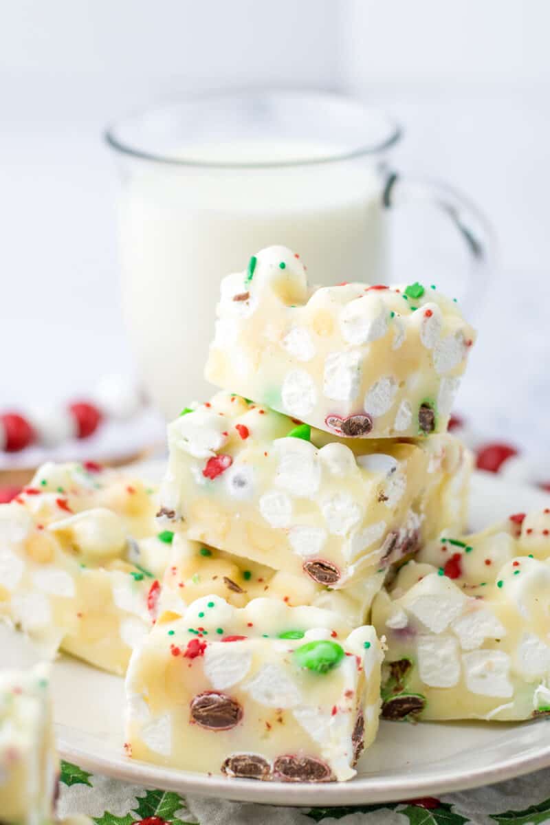 Christmas Rocky Road Candy - Moore or Less Cooking