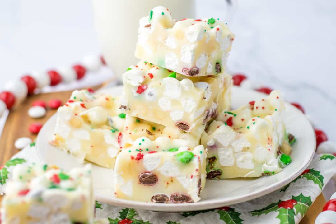 Christmas Rocky Road Candy - Moore or Less Cooking