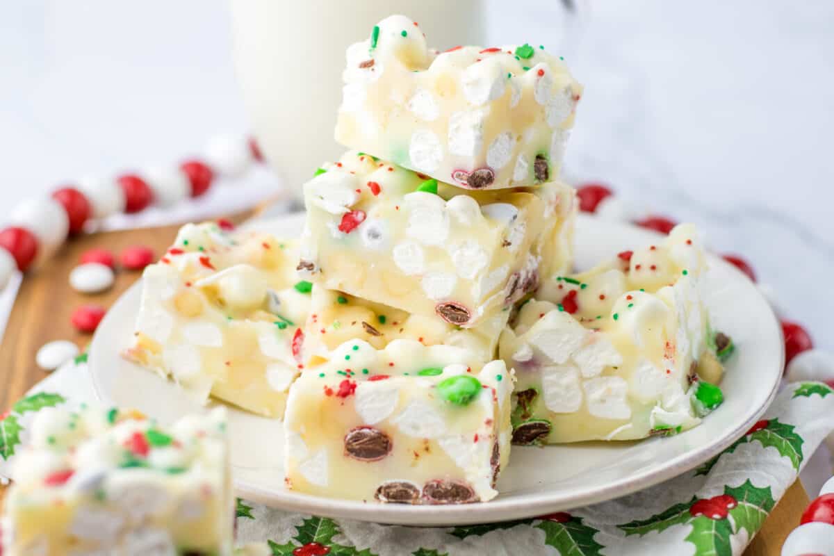 Christmas Rocky Road Candy - Moore or Less Cooking