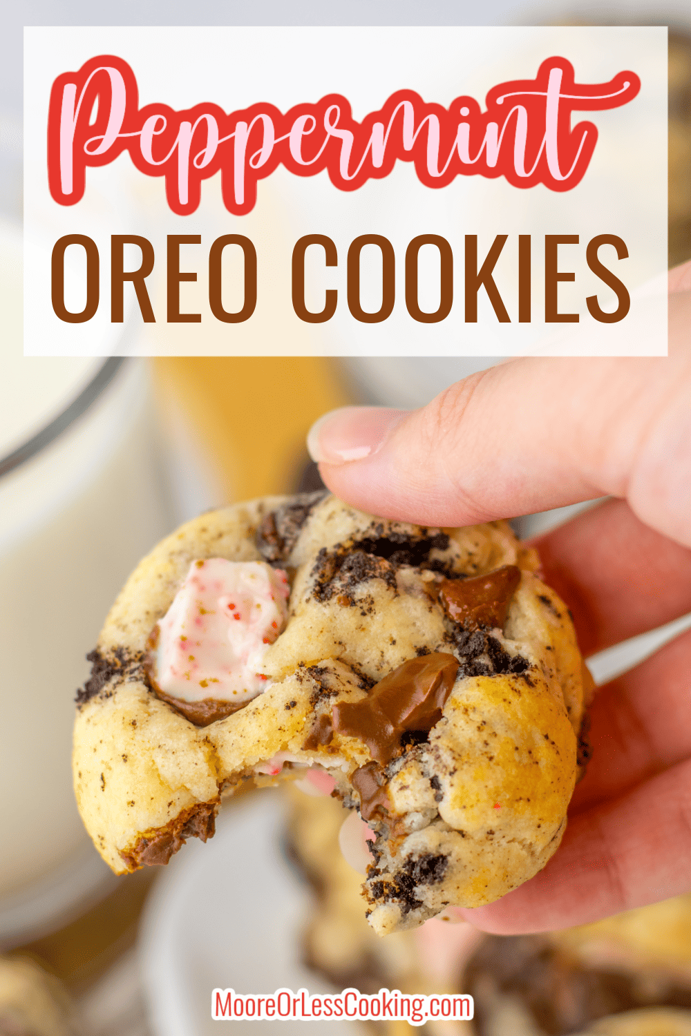 Peppermint Oreo Cookies - Moore or Less Cooking