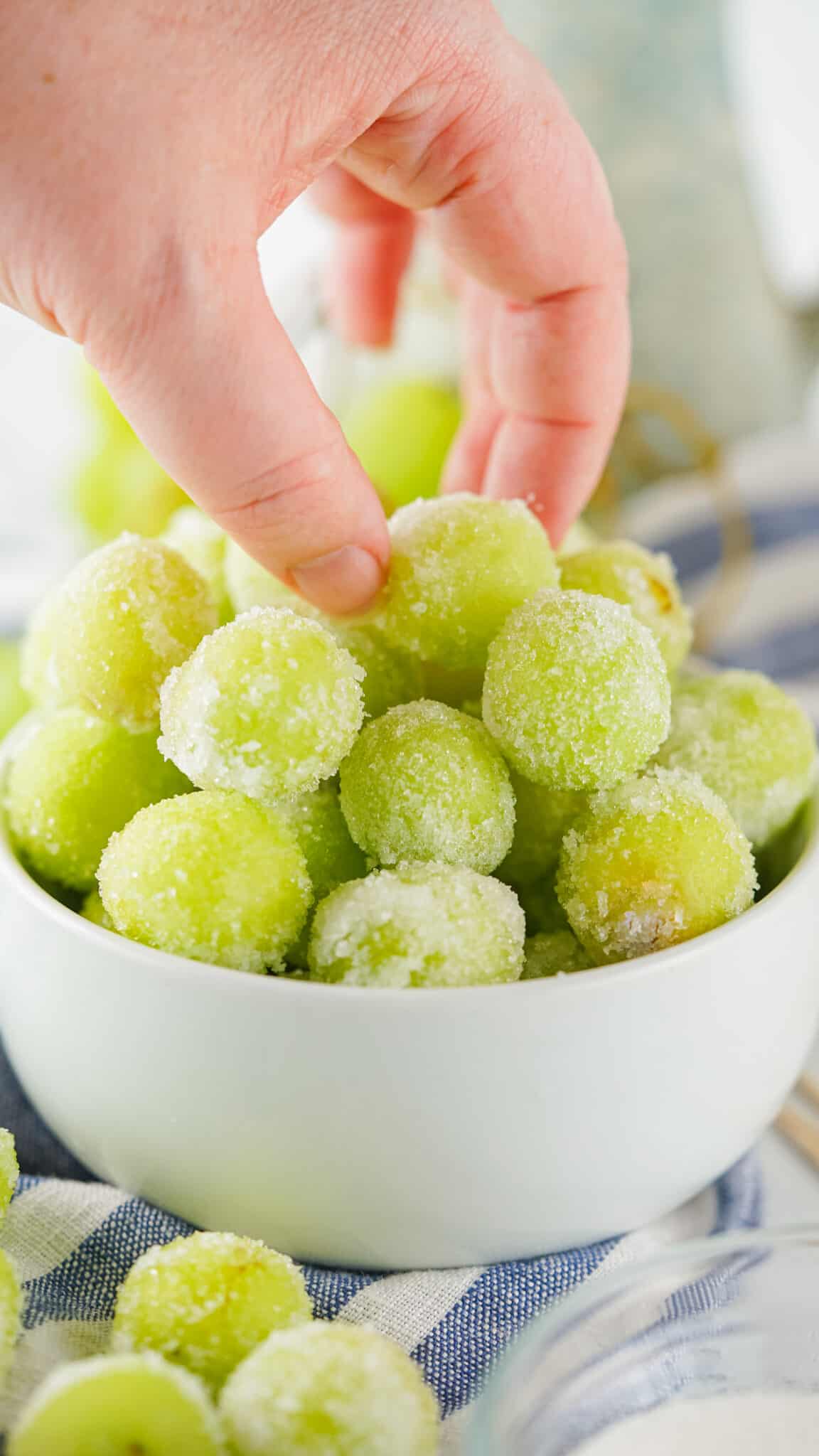 Sugared Champagne Grapes - Moore or Less Cooking