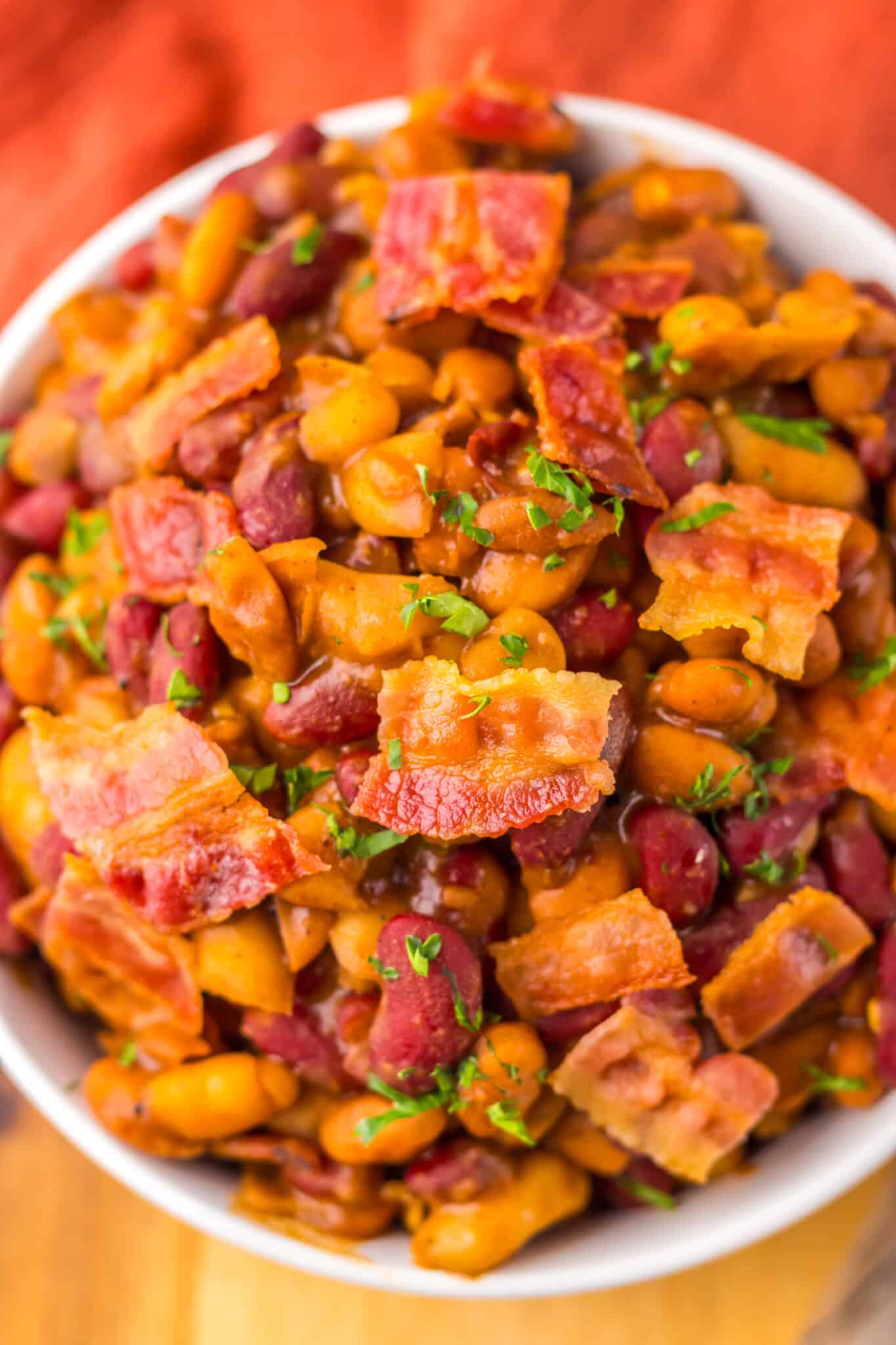 Slow Cooker Dr. Pepper Baked Beans - Moore or Less Cooking