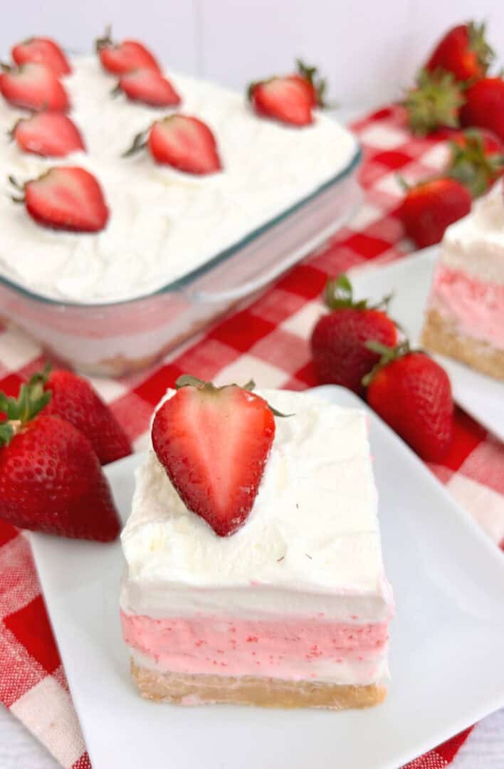 Strawberry Dessert Lasagna - Moore or Less Cooking