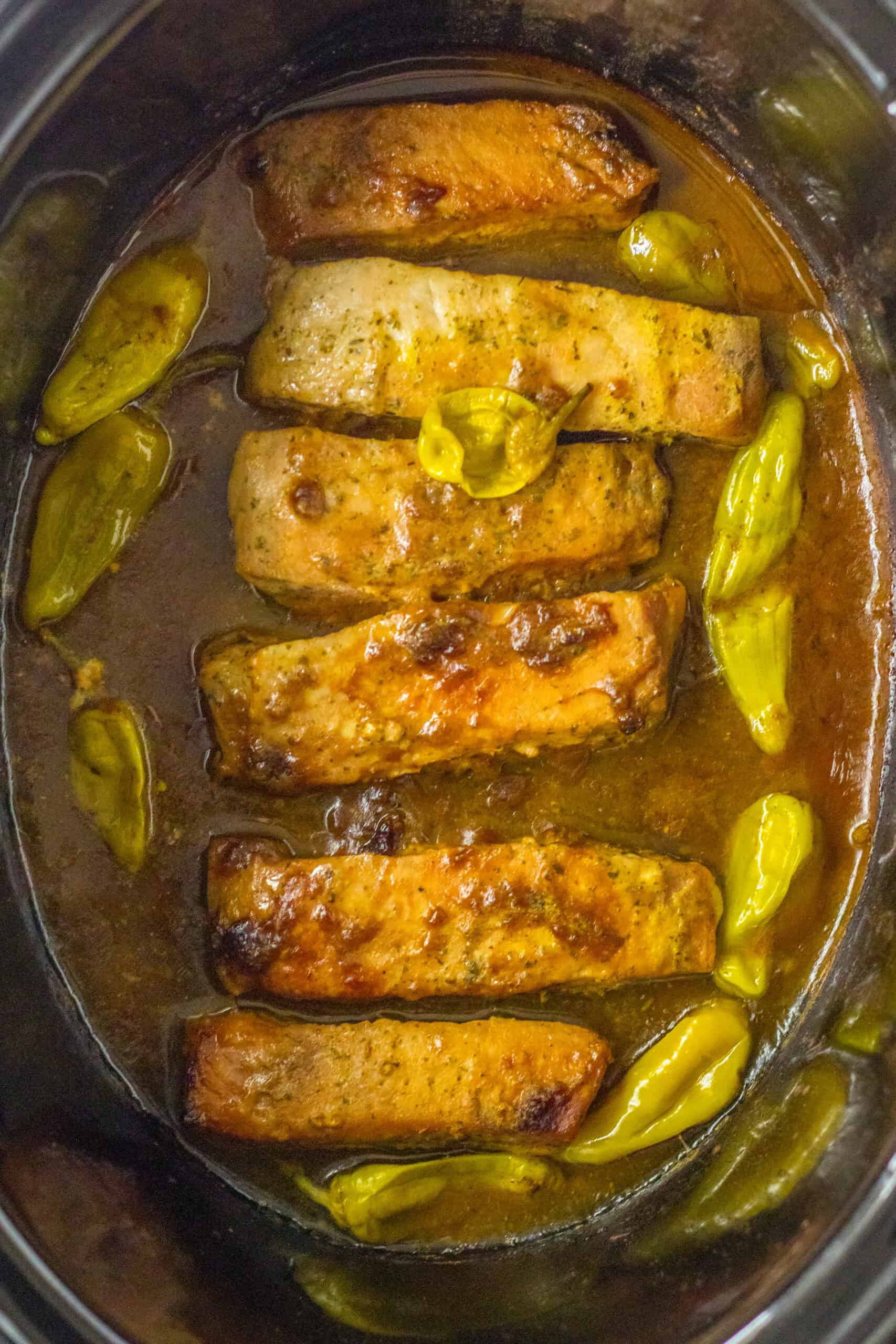 Slow Cooker Mississippi Country Ribs - Moore or Less Cooking