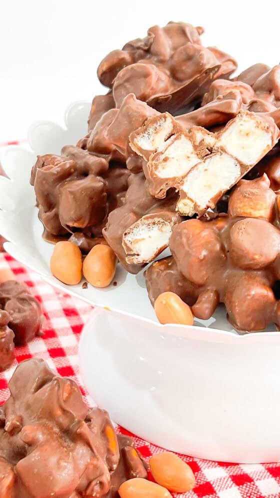 Crockpot Rocky Road Candy - Moore or Less Cooking