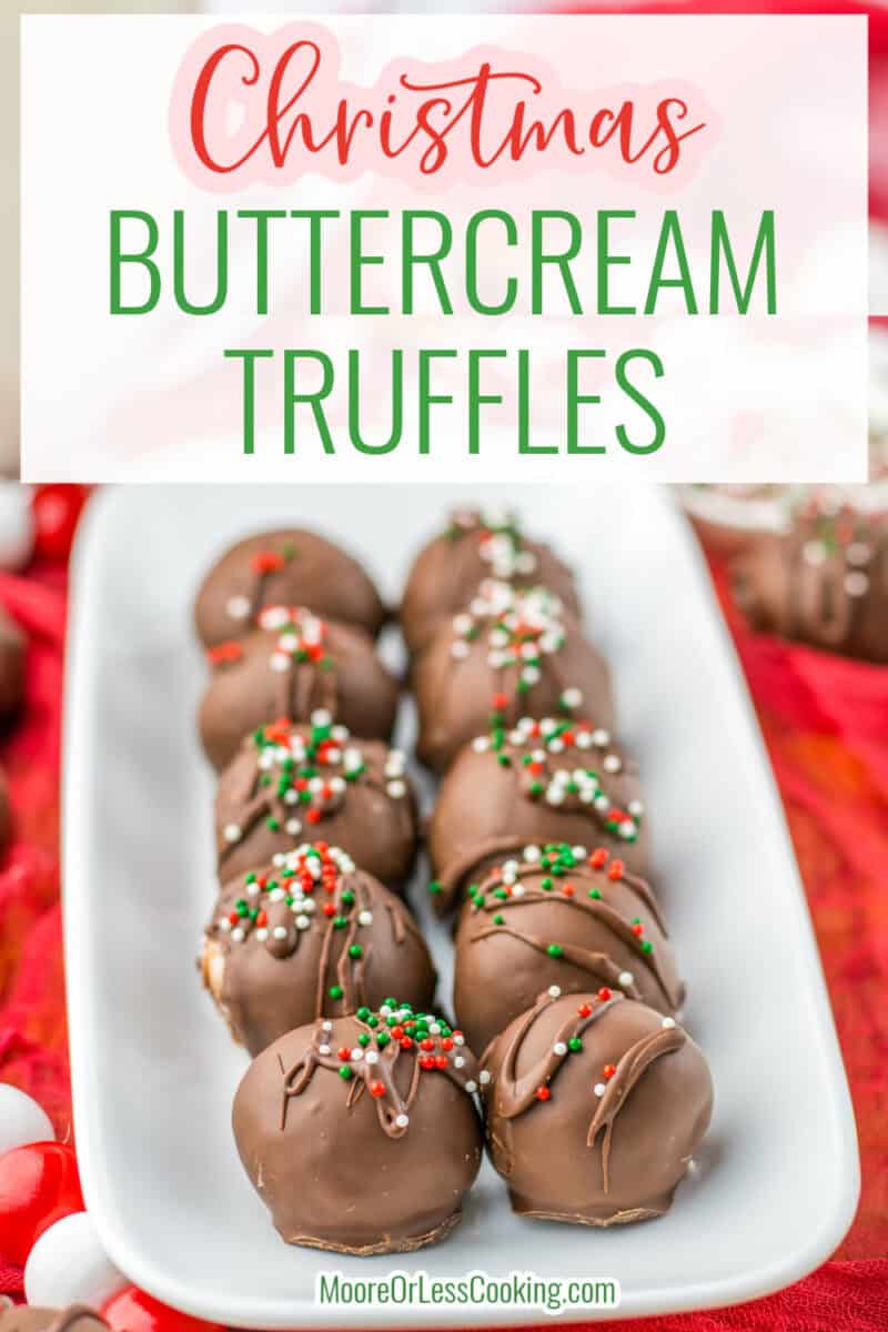 Christmas Buttercream Truffles - Moore or Less Cooking