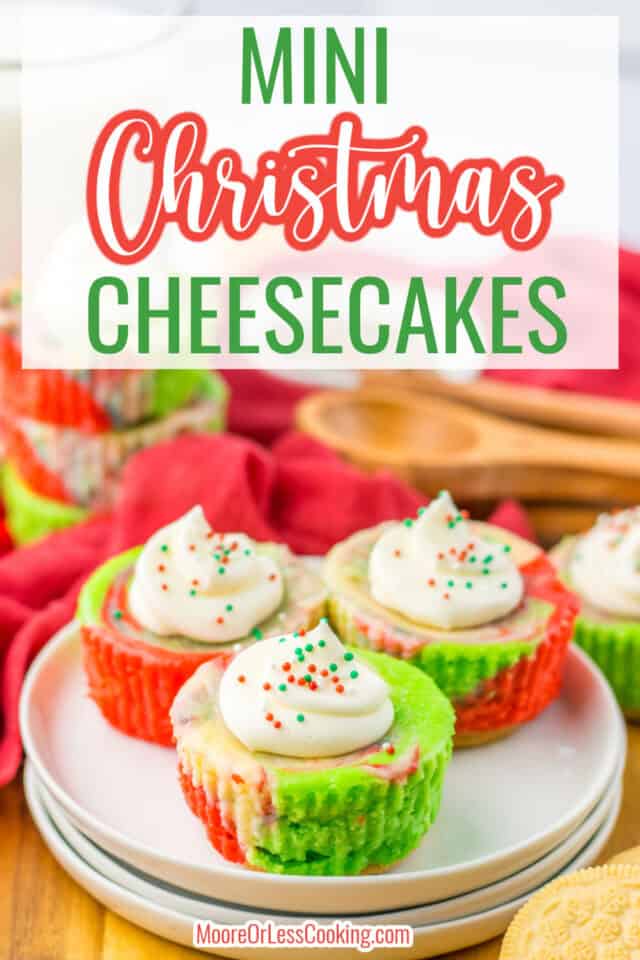 Mini Christmas Cheesecakes - Moore or Less Cooking