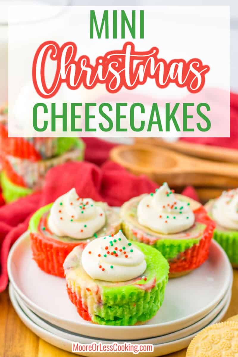 Mini Christmas Cheesecakes - Moore or Less Cooking