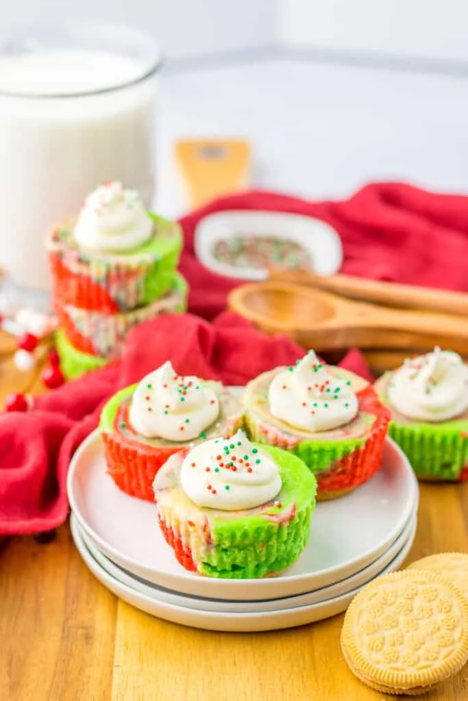 Mini Christmas Cheesecakes - Moore or Less Cooking